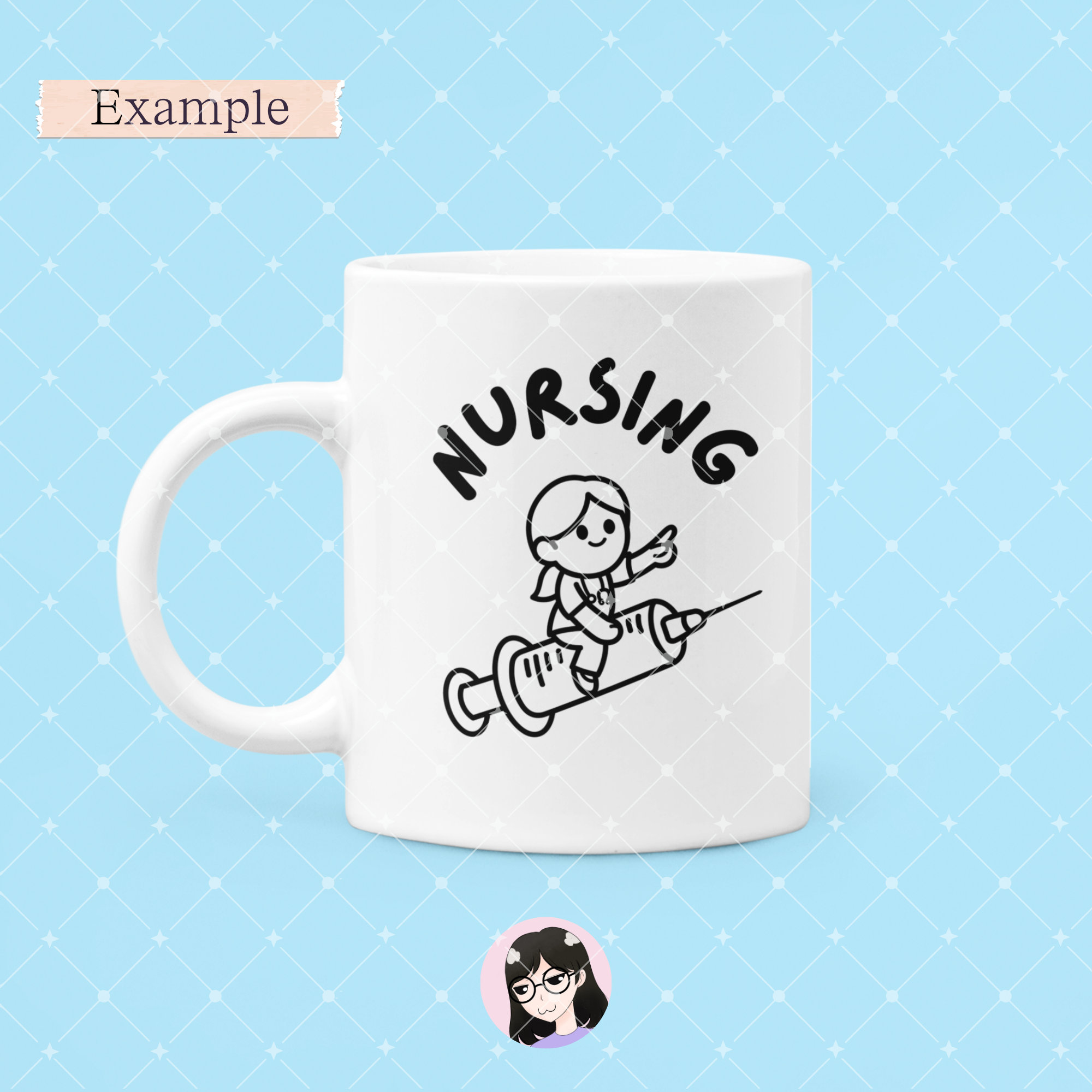 Cute Nurse SVG, Nurse Mug, Nurse Shirt SVG, Cricut, and Laser Cut Files ...