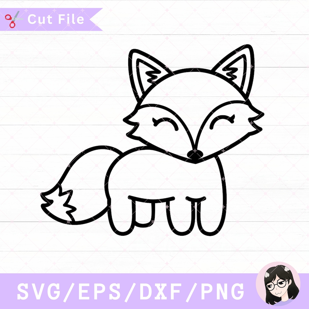 Cute Fox SVG, Woodland Fox SVG for Cricut & Laser Cutting, Adorable Fox ...