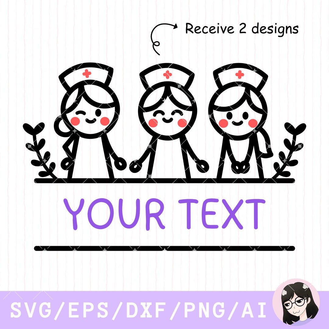 Nurse Monogram, Cute Nurse SVG, Nursing Svg Files for Cricut, Laser Cut ...