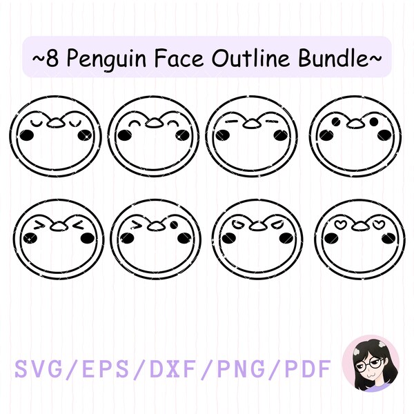 Penguin Face Svg - Etsy