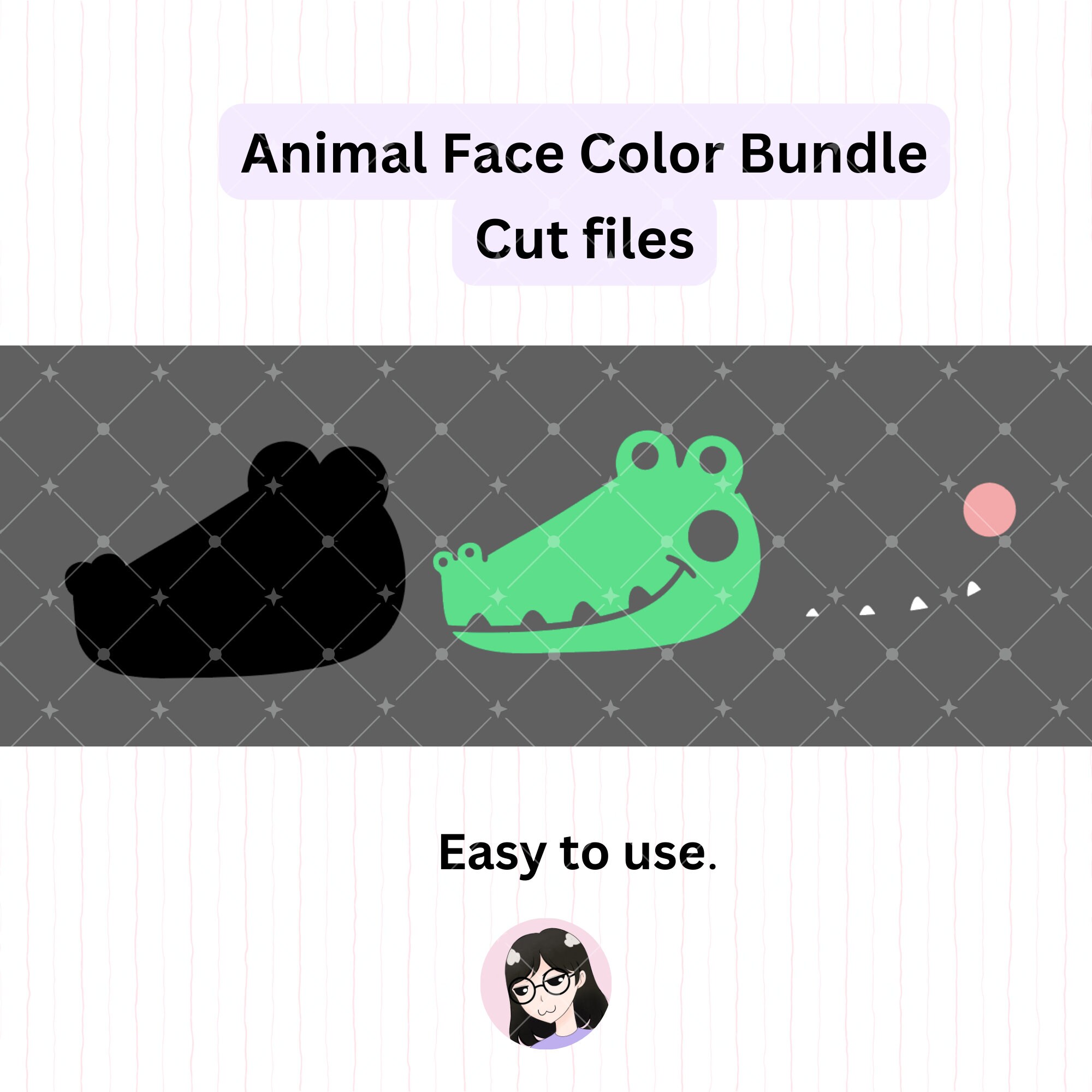 Woodland Animals Face Clipart, Safari Animals SVG, Kawaii Animal ...