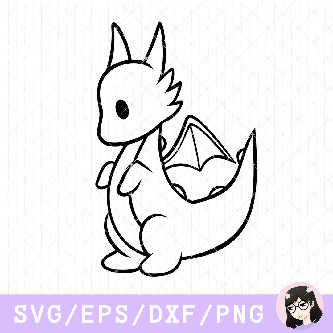 Cute Dragon PNG, Dragon SVG Files for Cricut, Baby Dragon Sticker ...