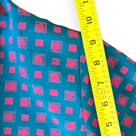 Bossy 80's 90's Pendleton Hot Pink & Teal Collar Blou… - Gem