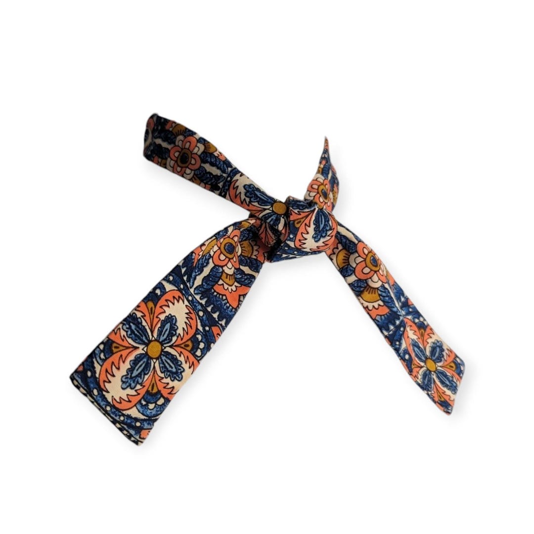Vintage Floral Talavera Bohemian Men's Adjustable Straight Tie ~ Peach ...