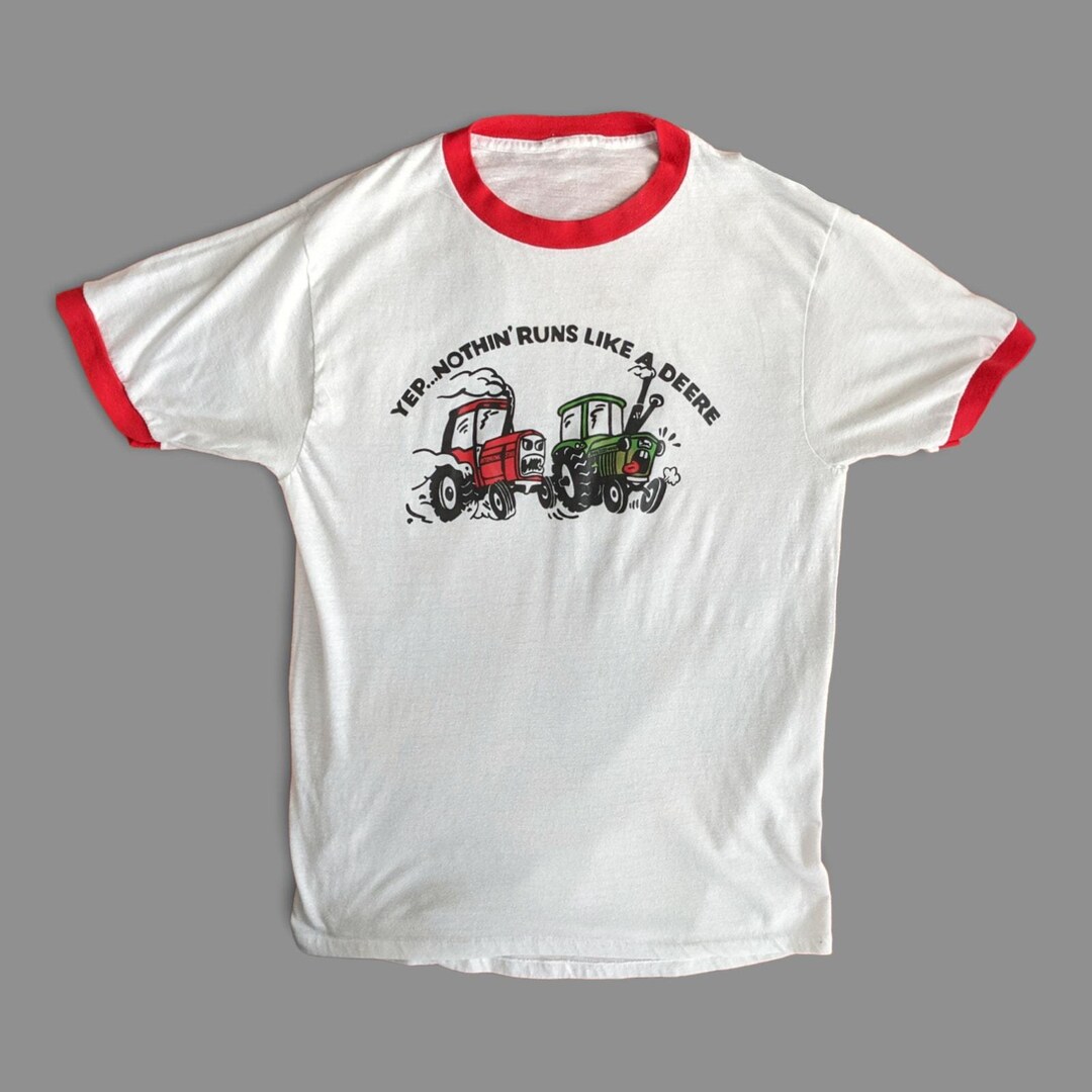 Vintage International Harvester Vs John Deere Tractor Ringer T-shirt - Etsy