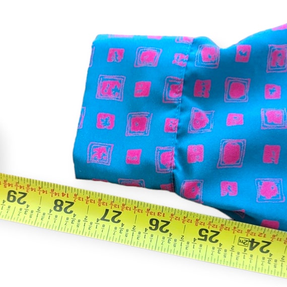 Bossy 80's 90's Pendleton Hot Pink & Teal Collar Blou… - Gem