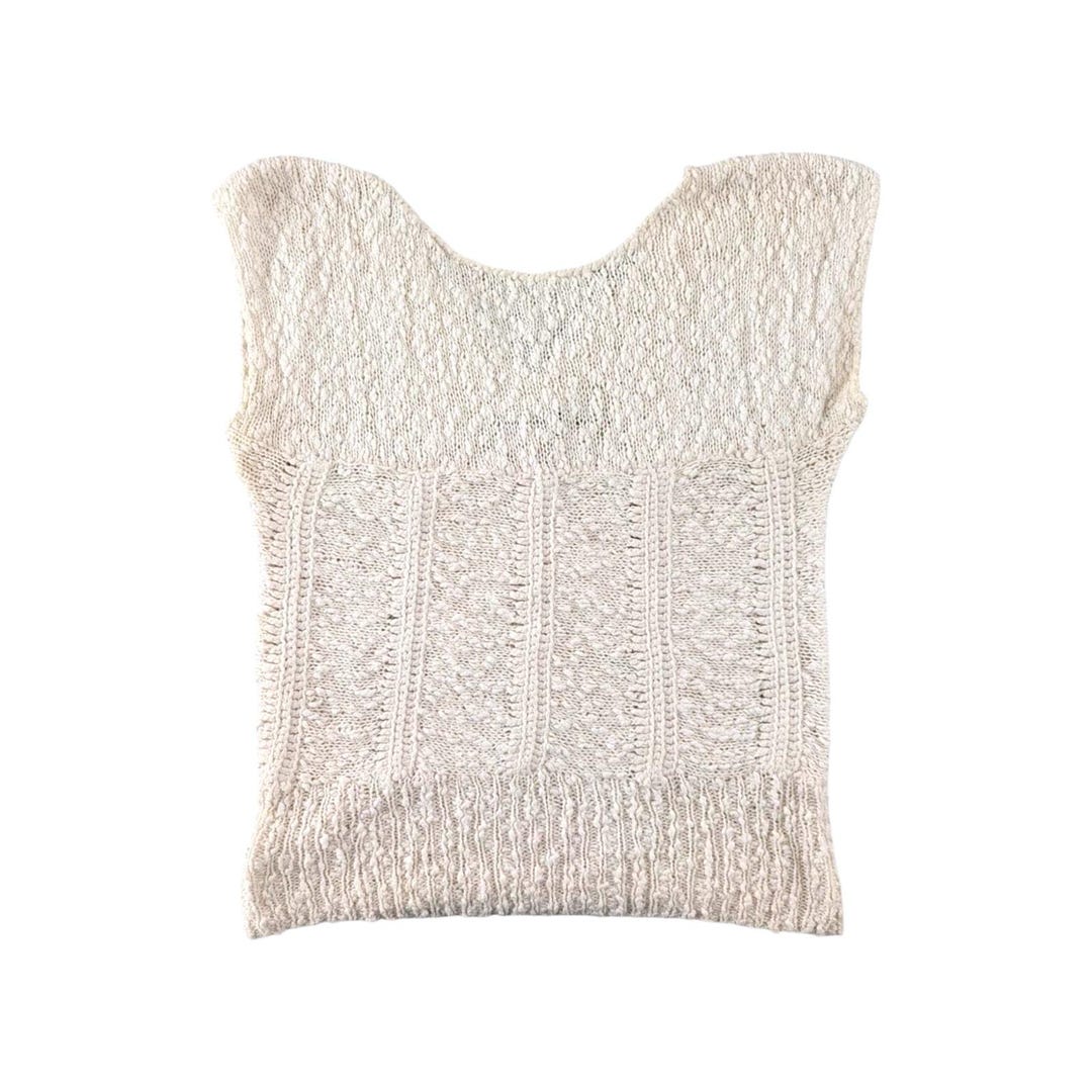 1980's Emilio Rossi Hand Knit Cream Cotton Boucle Sweater Vest Sz S - Etsy