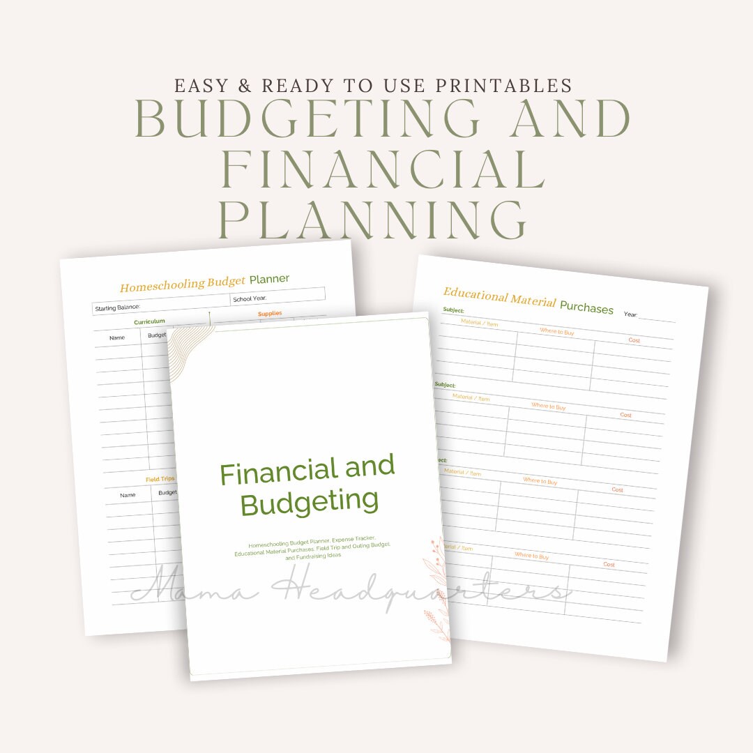 Homeschool Budget Planner Printable: Expense Tracker (digital Download ...