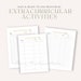 Extracurricular Activities Printable Add-on | Homeschool Activities ...