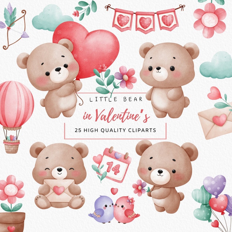 Valentine's Day Clipart Valentine Clip Art Love Clipart Cute Little ...