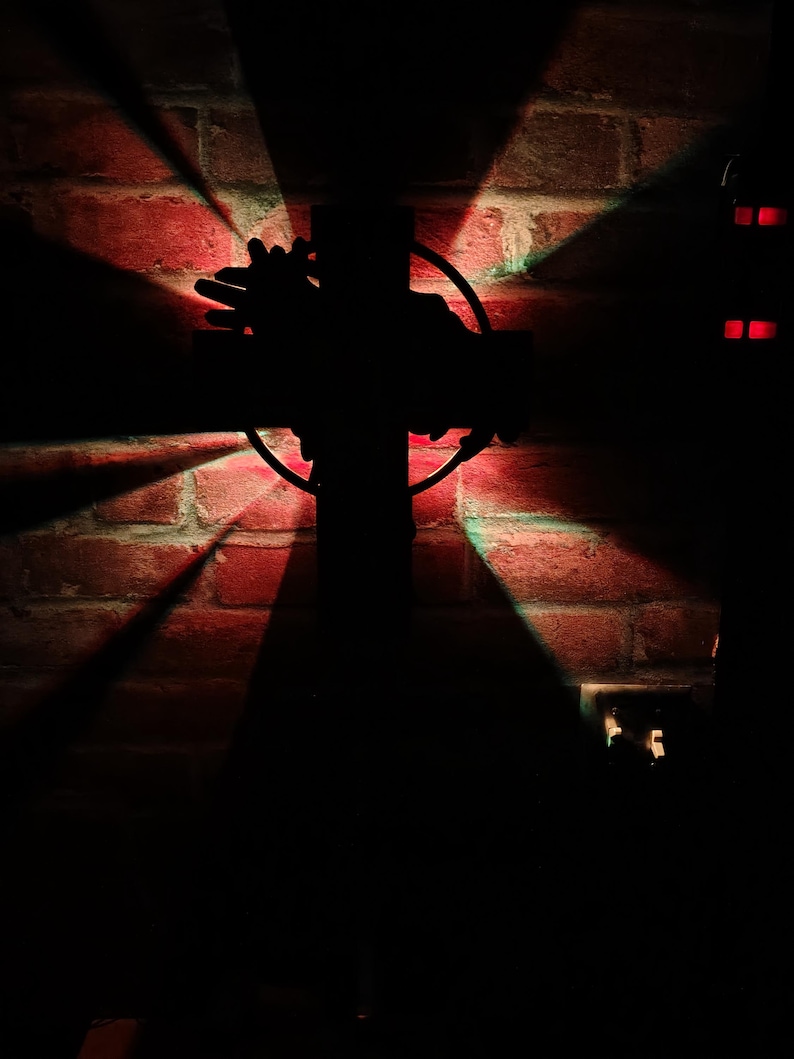LED Backlit Red Cedar Crucifix - Crown of Thorns Art Decor - Etsy