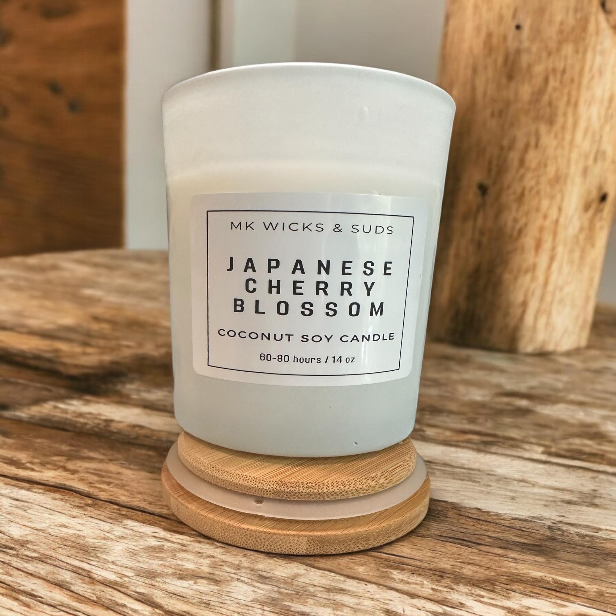 Japanese Cherry Blossom Scented Candle - Made With All Natural Coconut ...