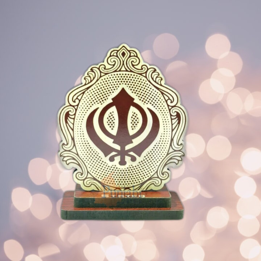 Khanda Wooden Dashboard Emblem - Etsy