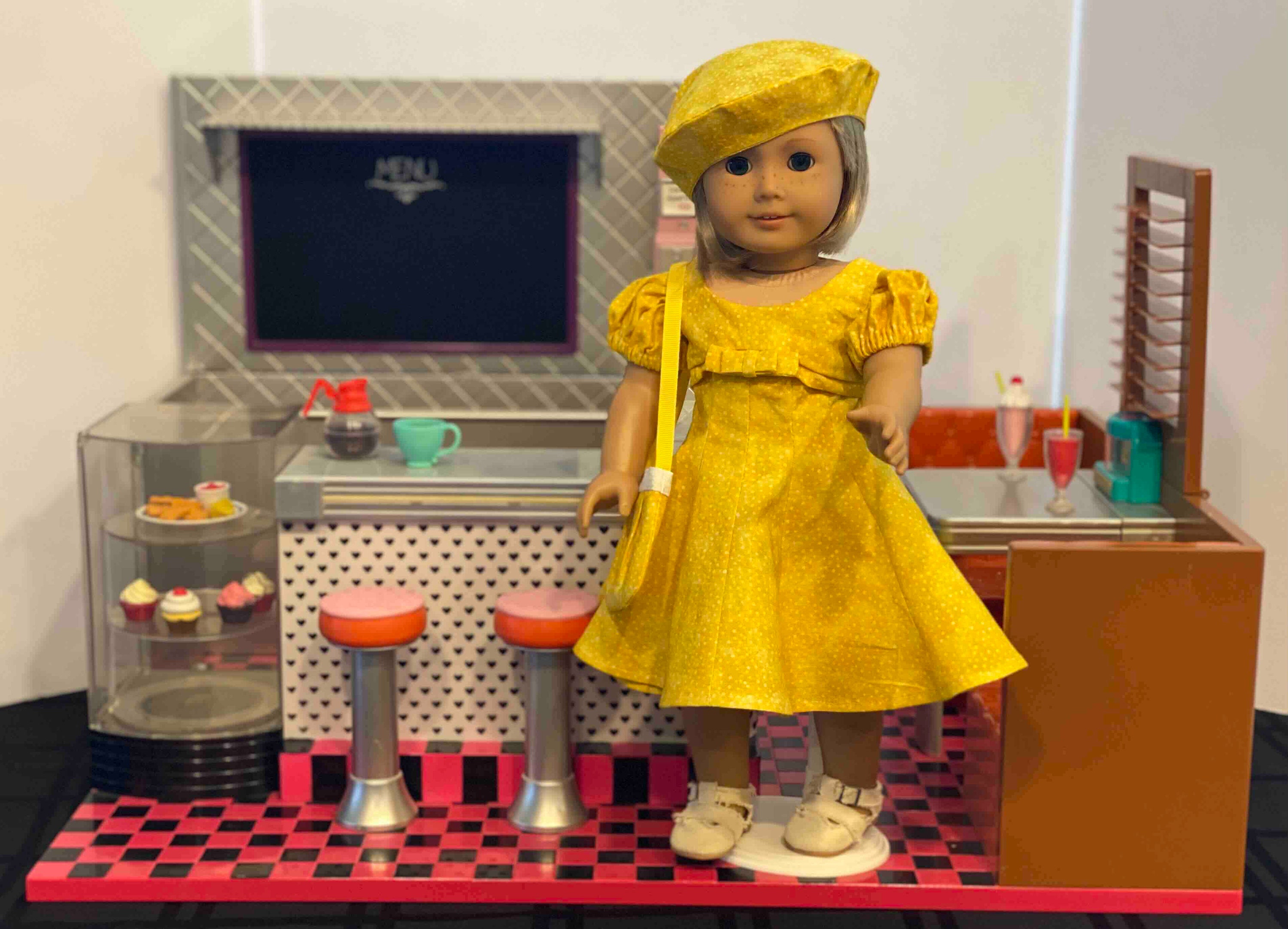 Yellow Retro Dress Ensemble for 18 Dolls Like American Girl - Etsy