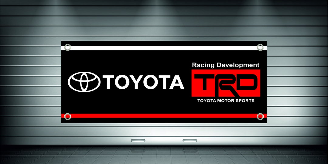 Toyota Trd Racing Logo Banner Vinyl Garage Signoffice or - Etsy