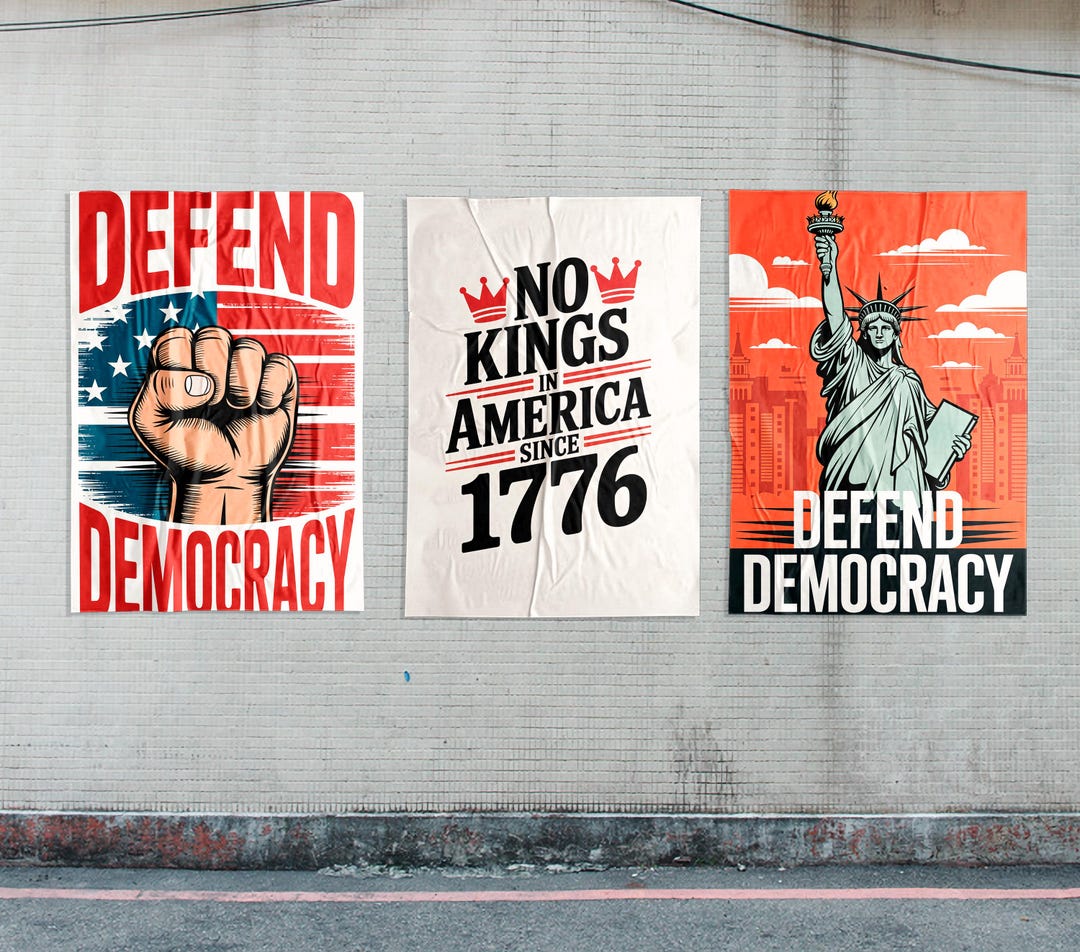 Political Protest Poster Bundle, Printable Pro Democracy Wall Art Set ...