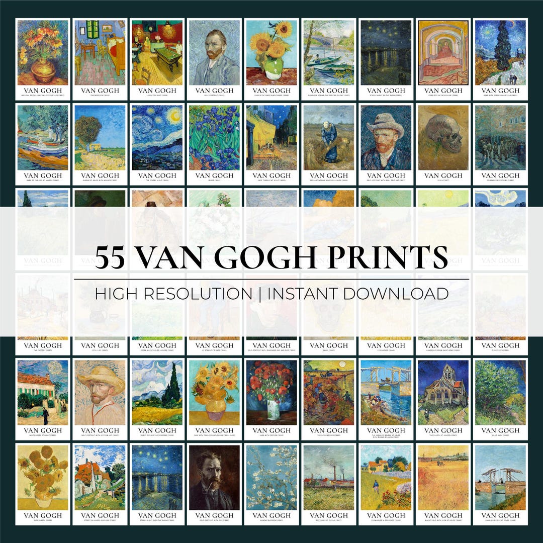 Van Gogh Printable Wall Art Set Digital Download Famous Paintings ...