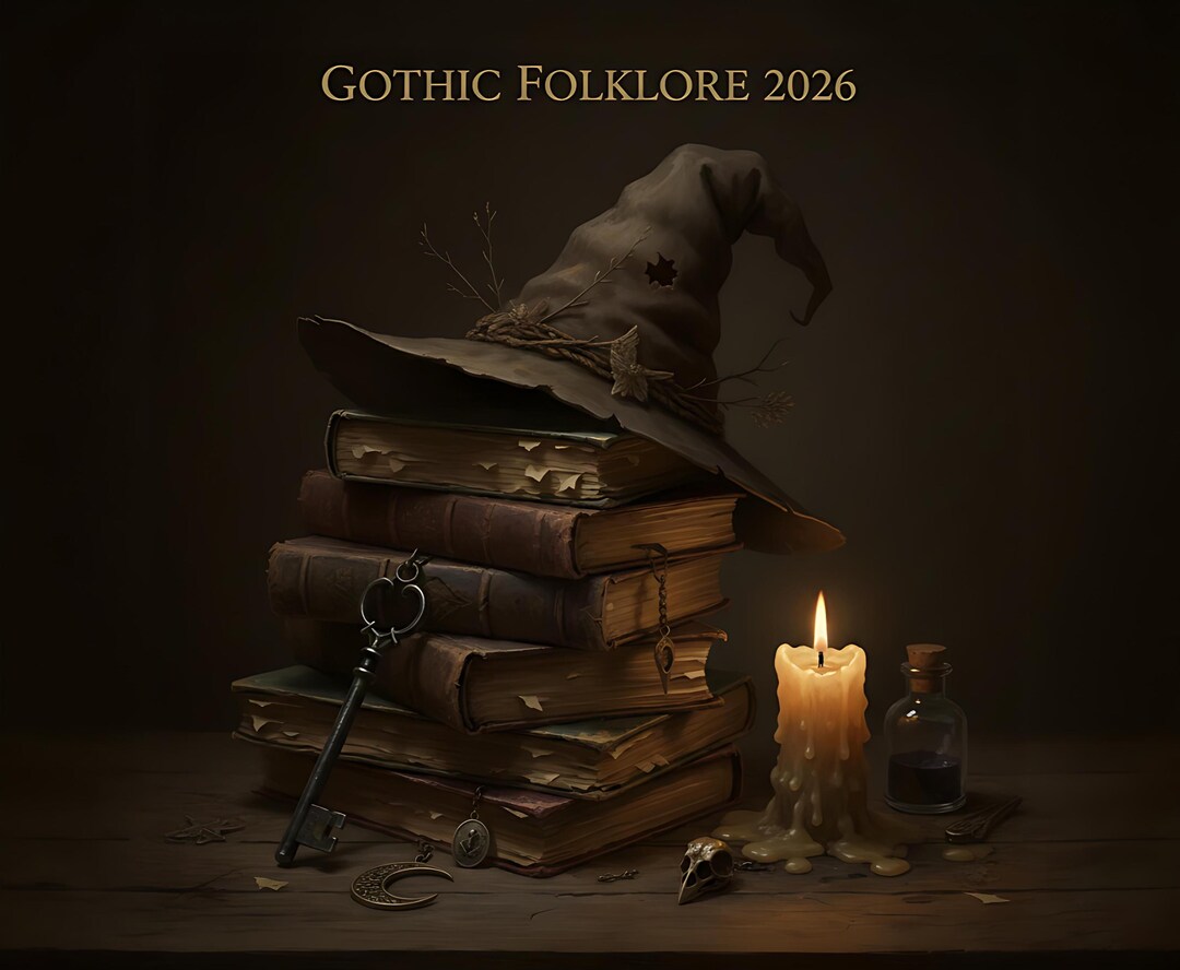 A Year of Gothic Folklore 2026 Calendar - Dark Witchcore Still Life Art ...