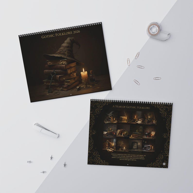 A Year of Gothic Folklore 2026 Calendar - Dark Witchcore Still Life Art ...