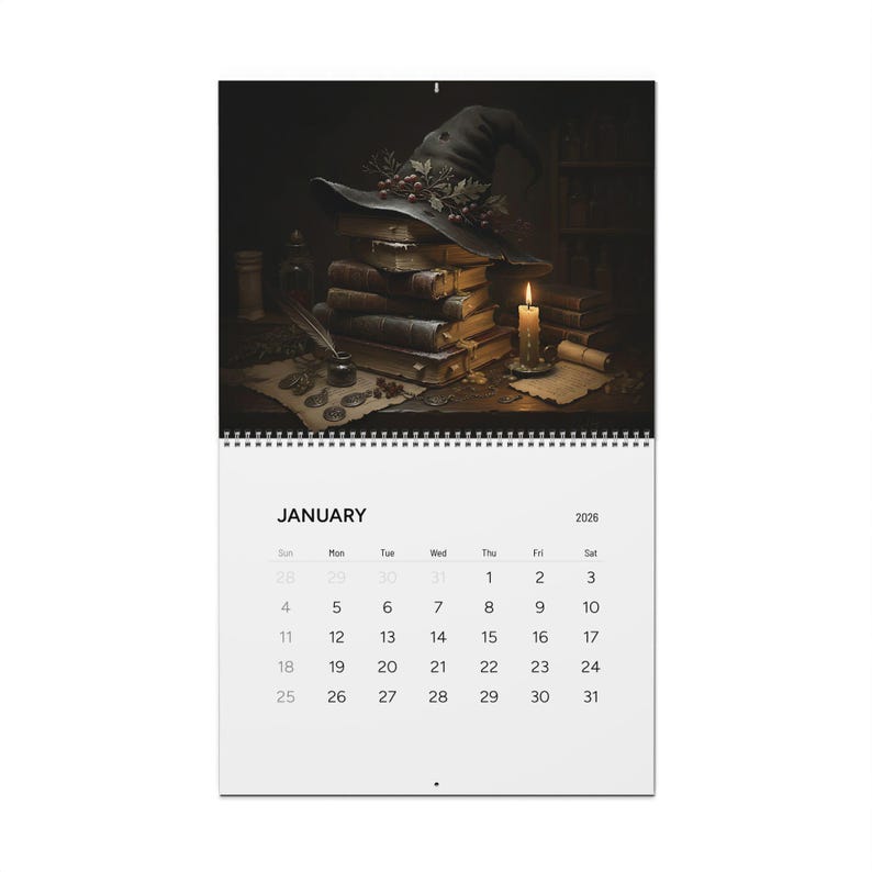 A Year of Gothic Folklore 2026 Calendar - Dark Witchcore Still Life Art ...