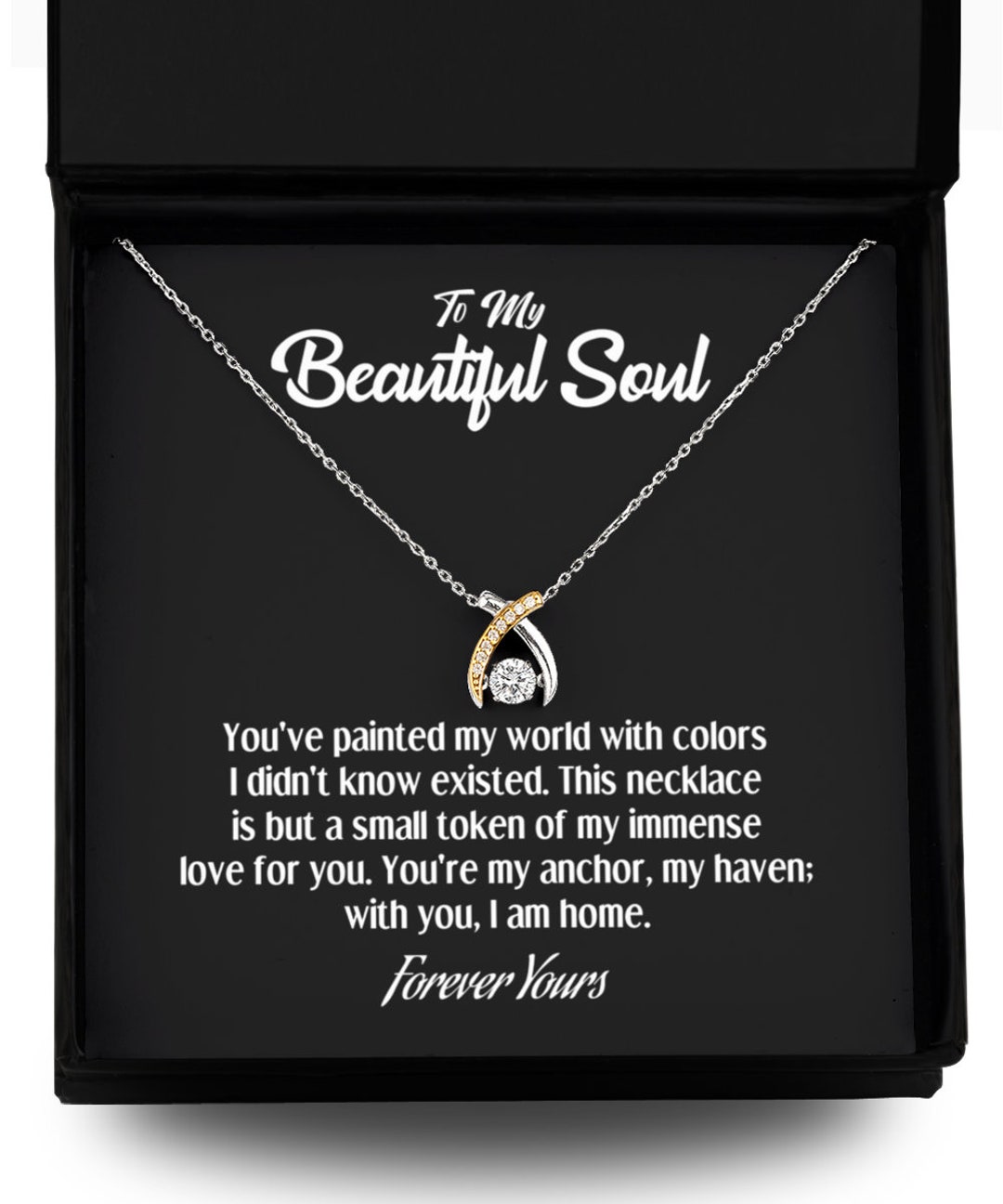 Beautiful Soul Wishbone Necklace Special Valentine's Day Gift, to My ...