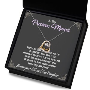 To My Mother Necklace, Precious Mama Love Dancing, Beacon of Hope Gift ...