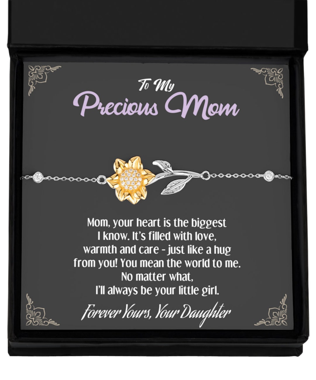 To My Precious Mom Sunflower Bracelet, Mother's Day Special, Gift From ...