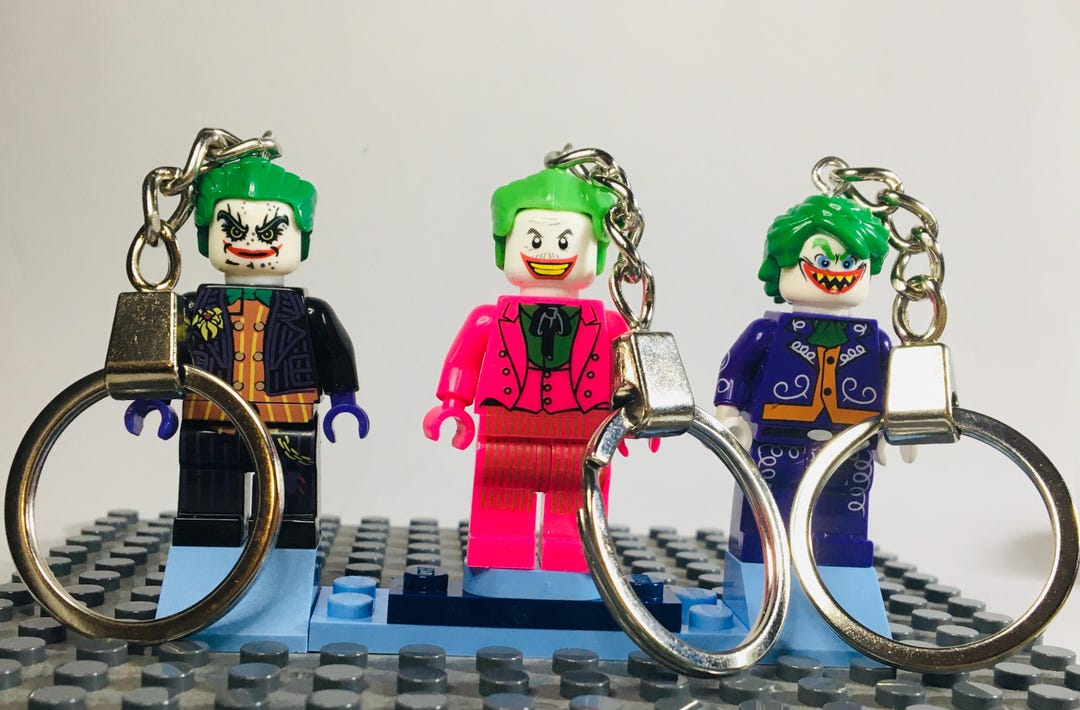 Joker Keychain Minifigure Keychain Custom Keyring - Choose Your Model ...