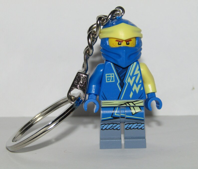 Lego Jay Ninja Ninjago Themed Keychain and Lovely Present Box Handmade ...