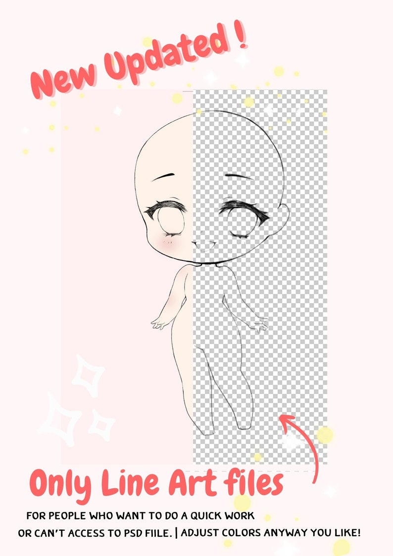 Digital Chibi Bases| Commercial Use | Chibi Poses Chibi Figure|chibi ...