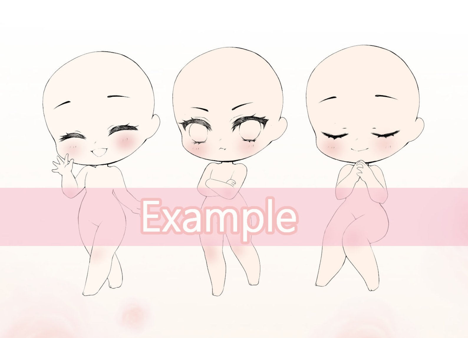 Digital Chibi Bases| Commercial Use | Chibi Poses Chibi Figure|chibi ...