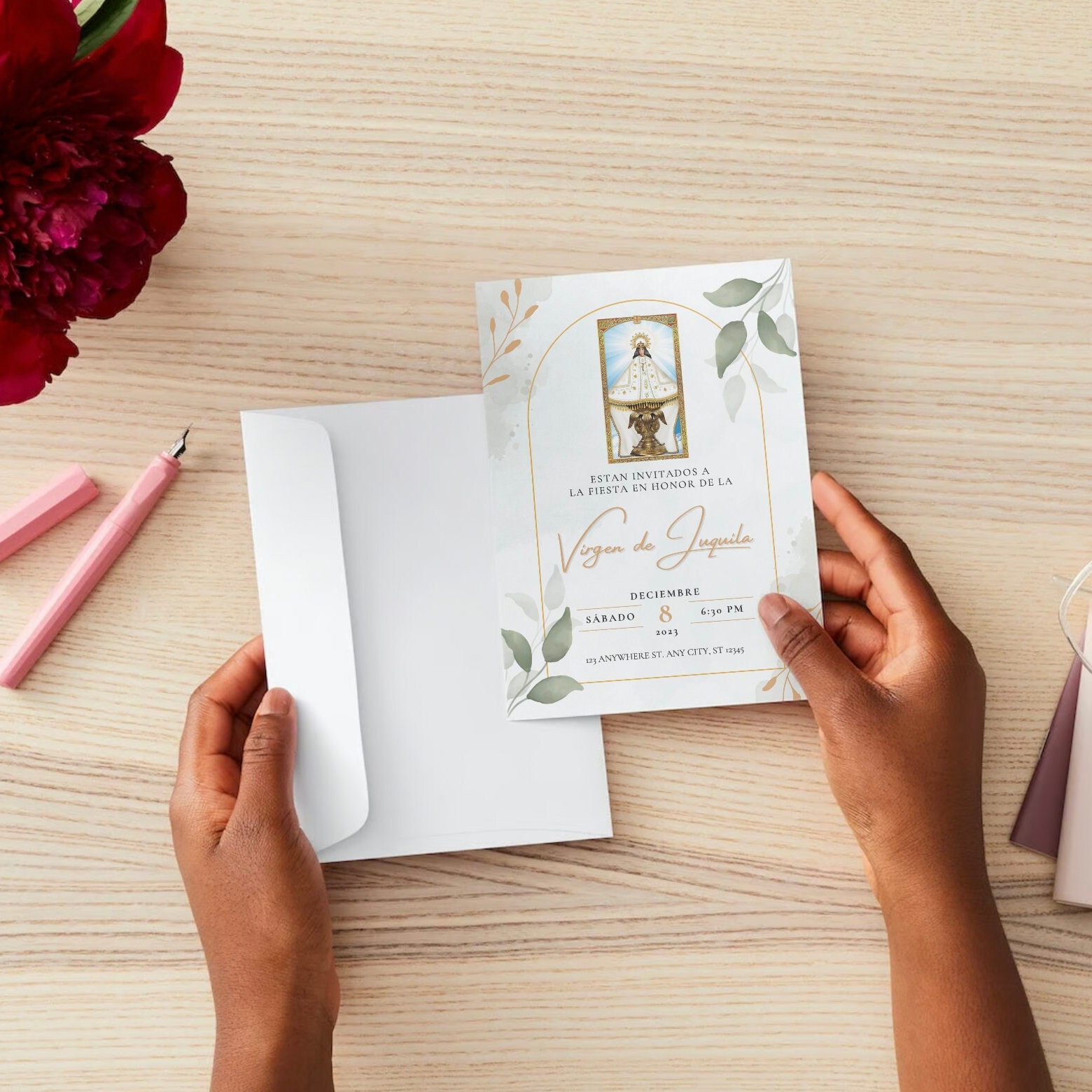 Invitación editable Virgen De Juquila, Invitación Virgen Juquila ...