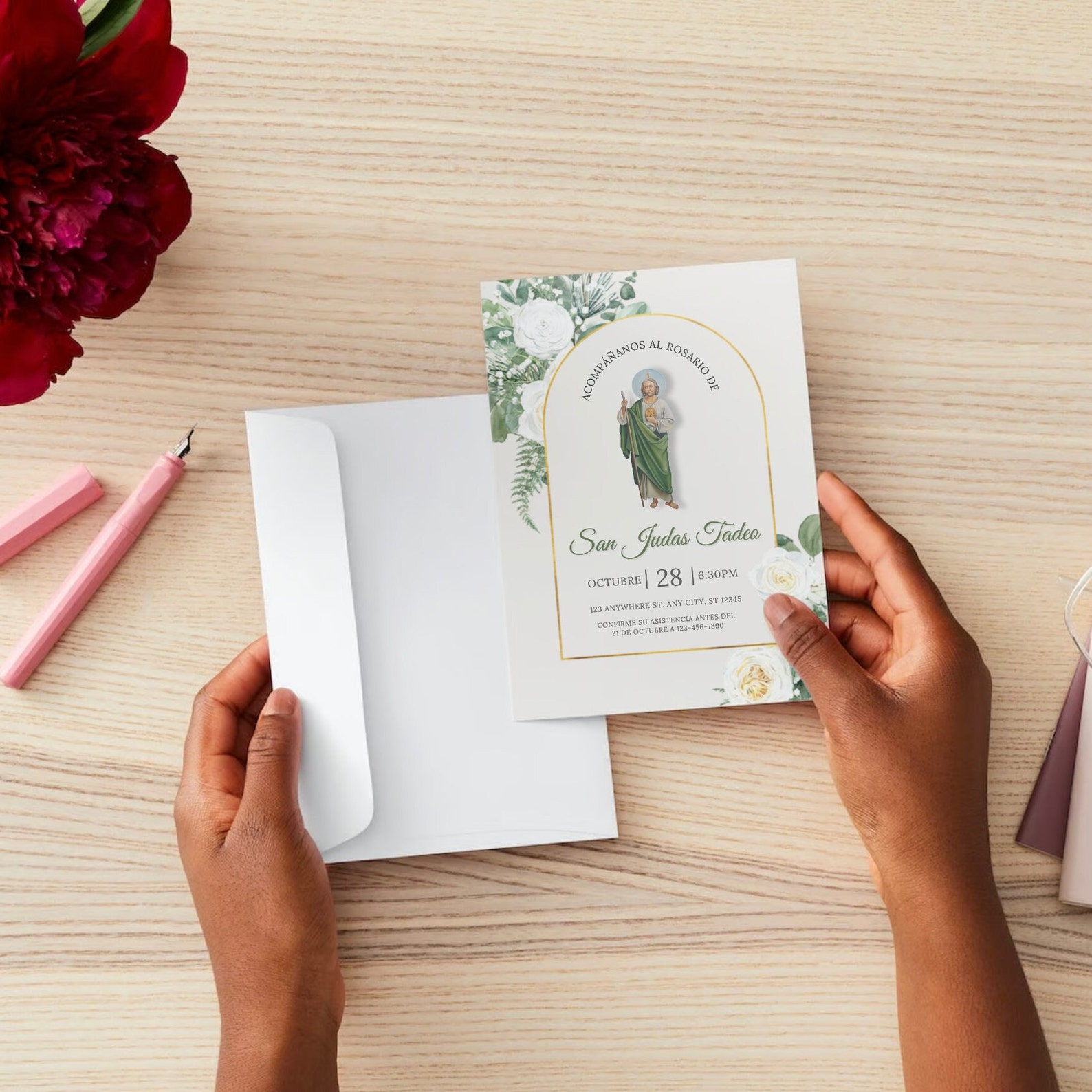 Editable San Judas Invitation, San Judas Invitacion, San Judas Rosario ...