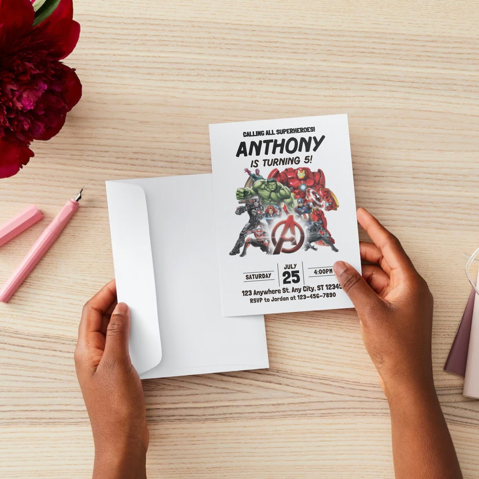 Editable Avengers Birthday Party Invitation Avengers Birthday - Etsy