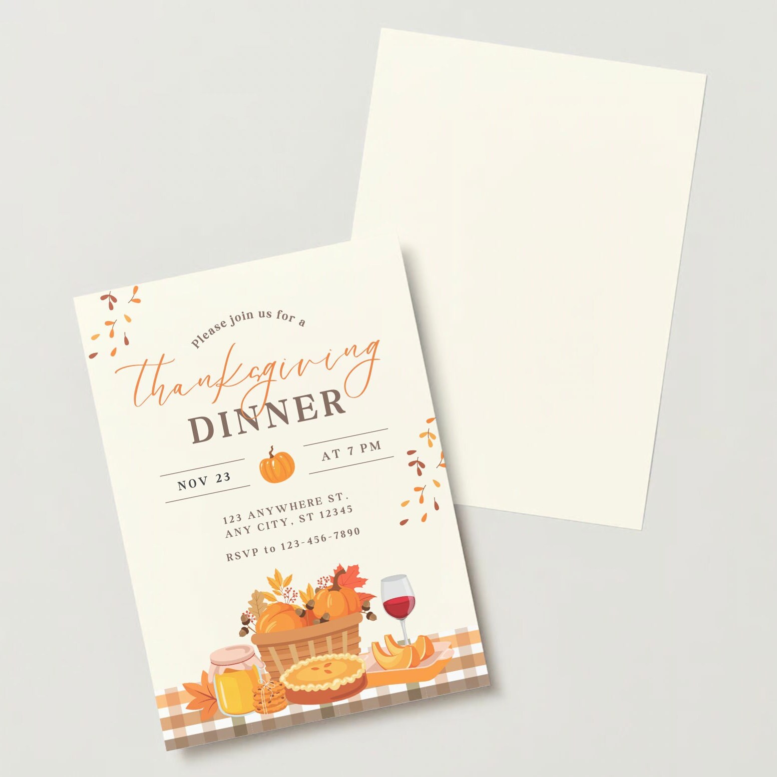 Editable Thanksgiving Dinner Invitation Thanksgiving Dinner - Etsy