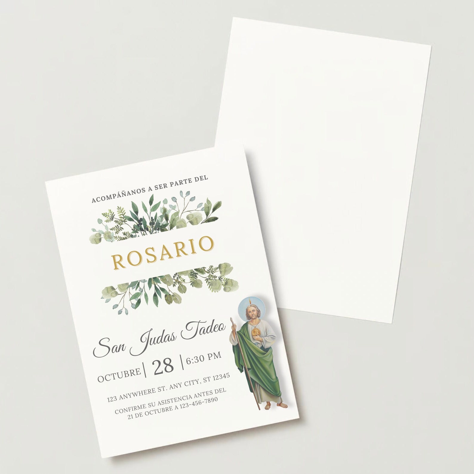 Editable San Judas Invitation, San Judas Invitacion, San Judas Rosario ...