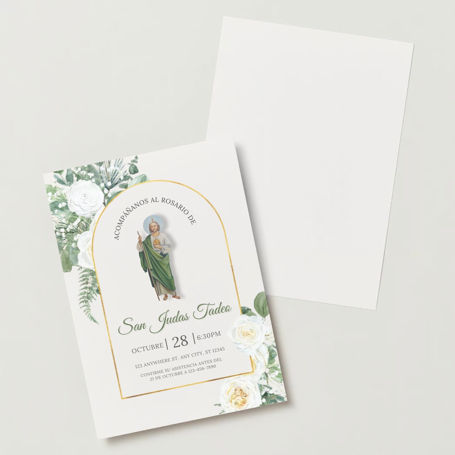 Editable San Judas Invitation, San Judas Invitacion, San Judas Rosario ...