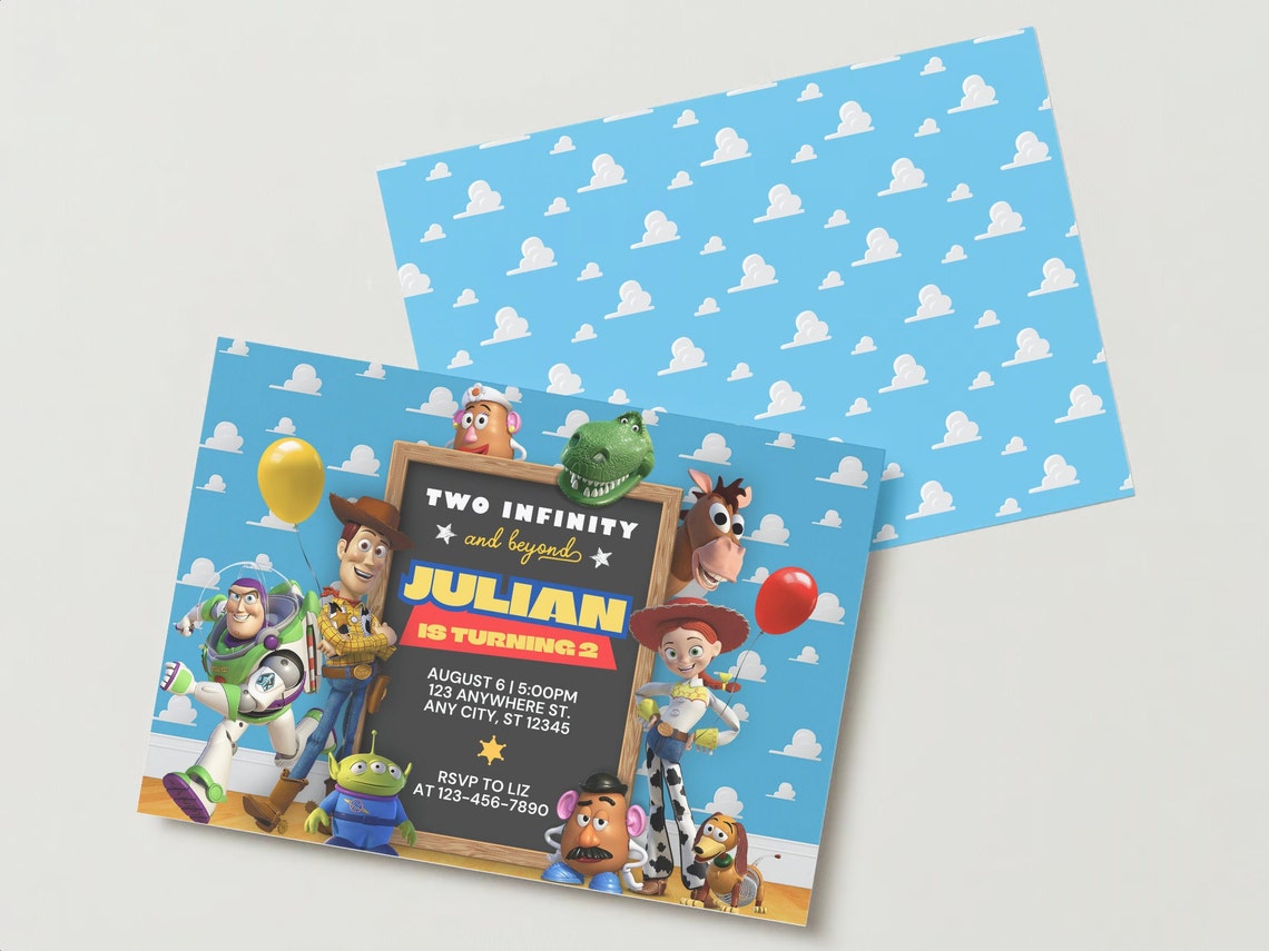 Editable Two Infinity and Beyond Toy Story Birthday Party - Etsy