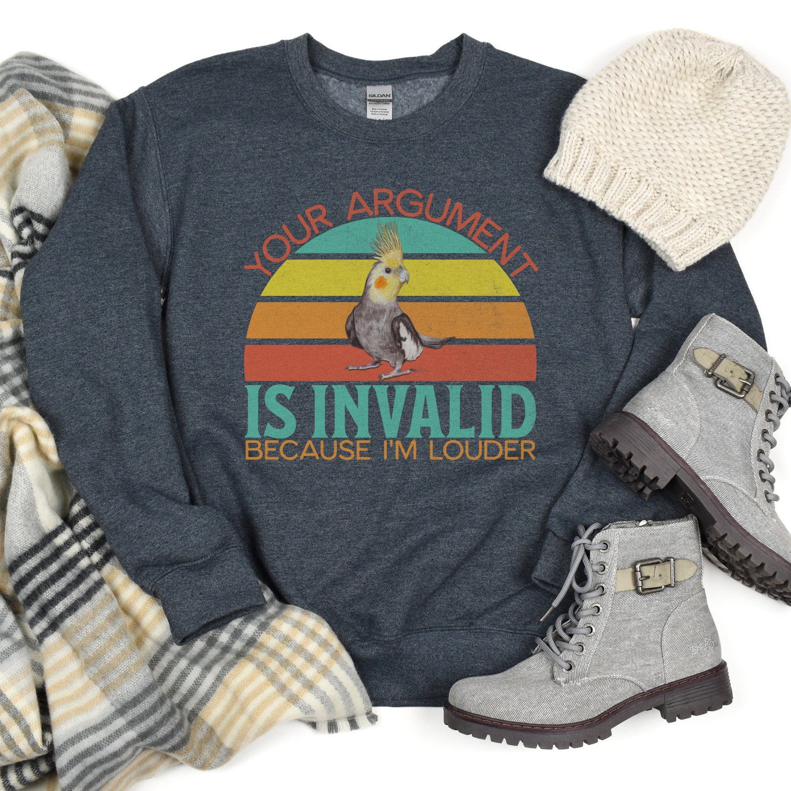 Invalid Argument, I'm Louder Cockatiel Sweatshirt, Bird Lover, Animal ...