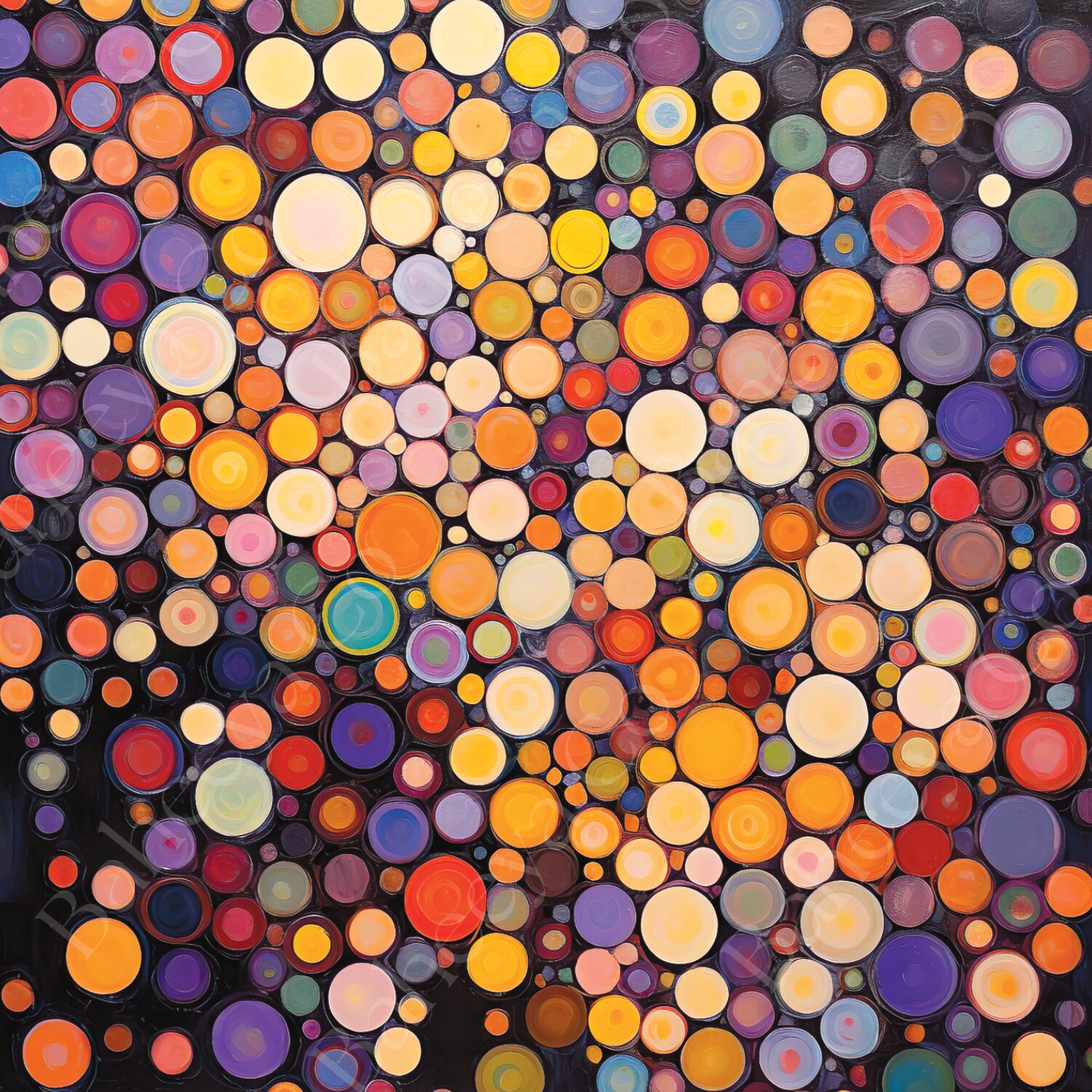 Square Art Print | Kaleidoscope of Harmony - Abstract Circle Mosaic Art ...