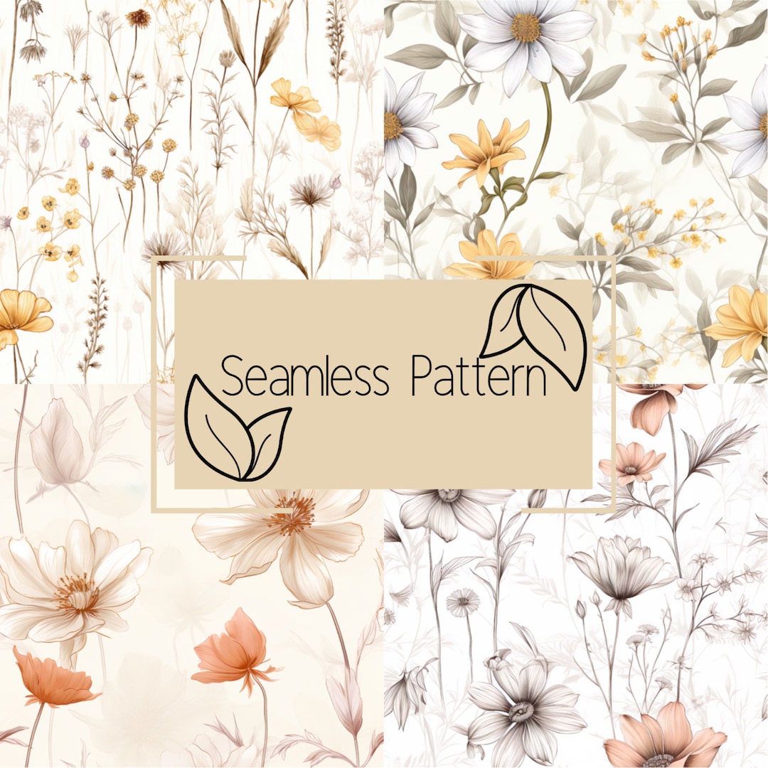 Floral Seamless Pattern | Floral Digital Paper | Seamless Pattern ...