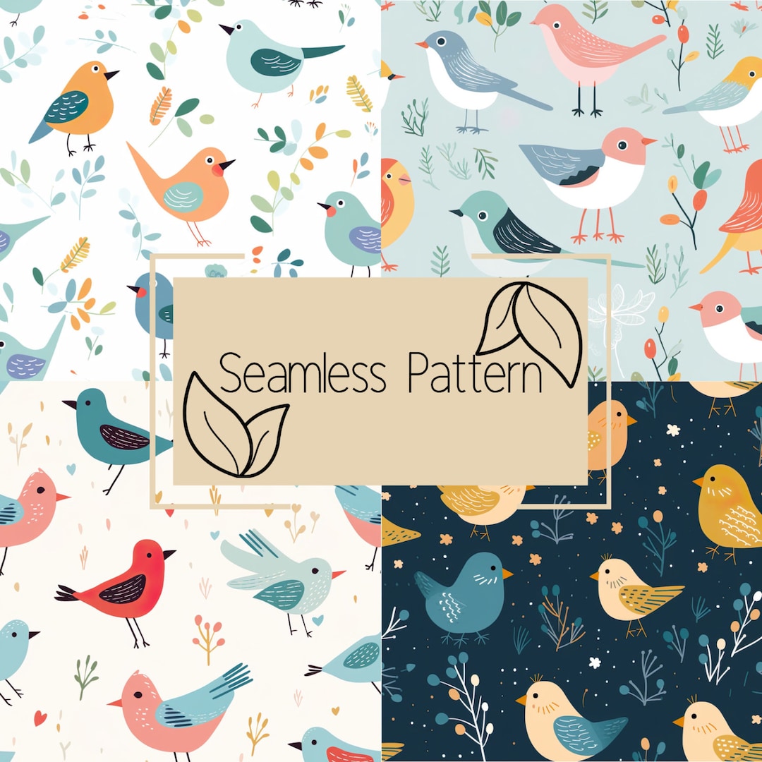 Bird Seamless Pattern | Digital Paper | Seamless Pattern | Repeating ...