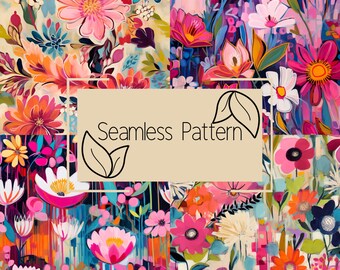 Floral Seamless Pattern | Digital Paper | Vintage Seamless Pattern ...