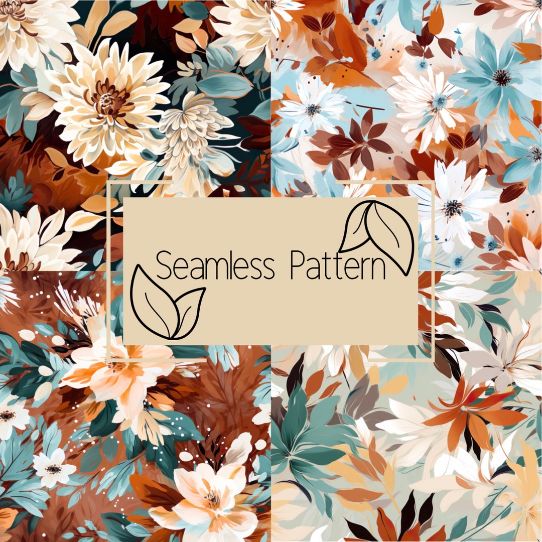 Boho Floral Seamless Pattern | Seamless Pattern | Repeating Pattern ...