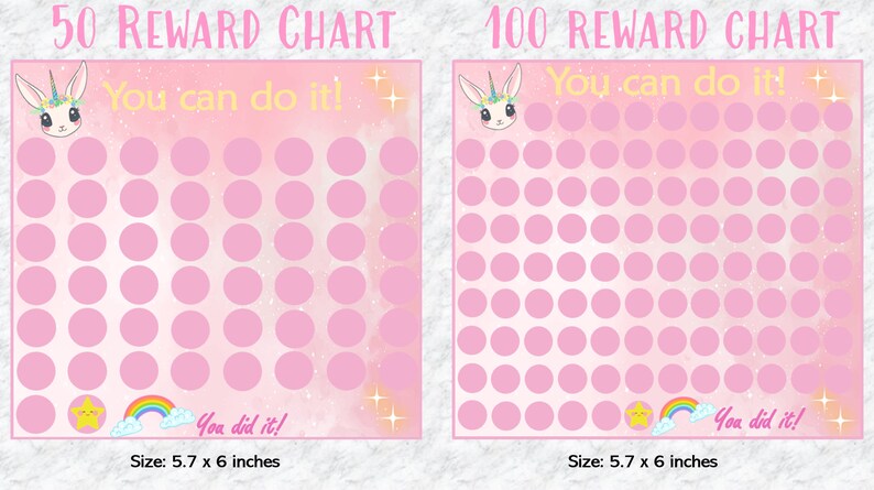 Bunny Reward Chart for Kids Printable Sticker Chart for Good Behaviour ...