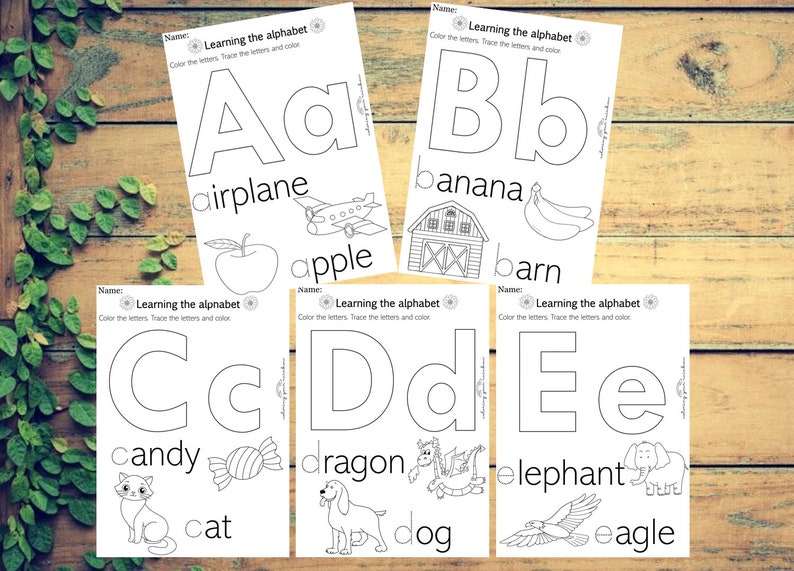Alphabet Coloring and Letter Tracing Activity for Preschool ...