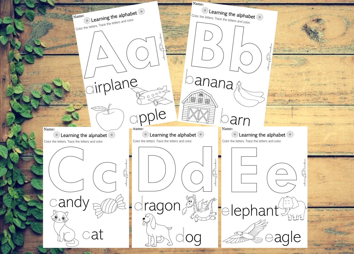 Alphabet Coloring and Letter Tracing Activity for Preschool ...