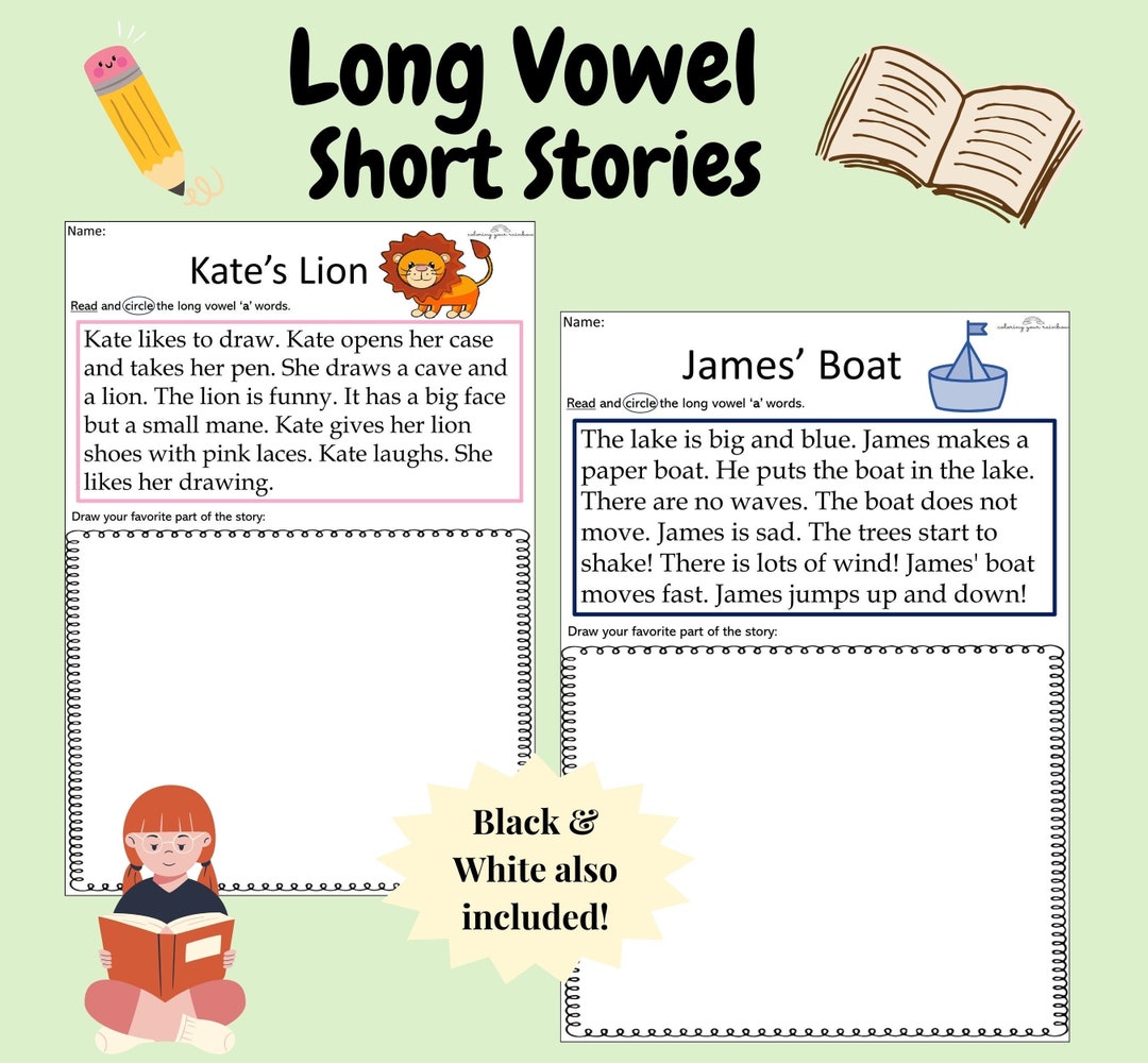Long Vowel A Magic E Reading Comprehension Worksheets Printable Silent ...