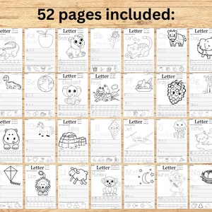 Uppercase Lowercase Letter Tracing Printable Alphabet Coloring ...