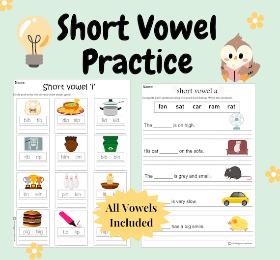 Vowels For Kids Worksheets